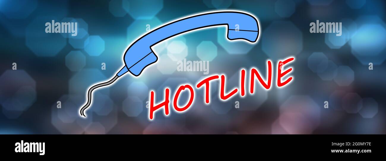 Illustration of a hotline concept Stock Photo - Alamy