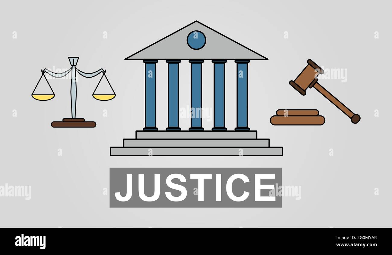Illustration of a justice concept Stock Photo - Alamy