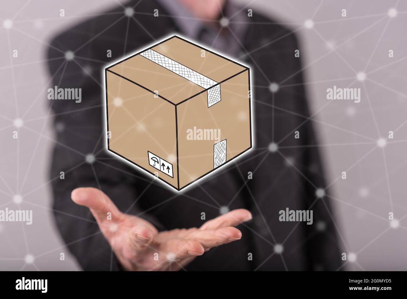 Packaging concept above hand hi-res stock photography and images - Alamy