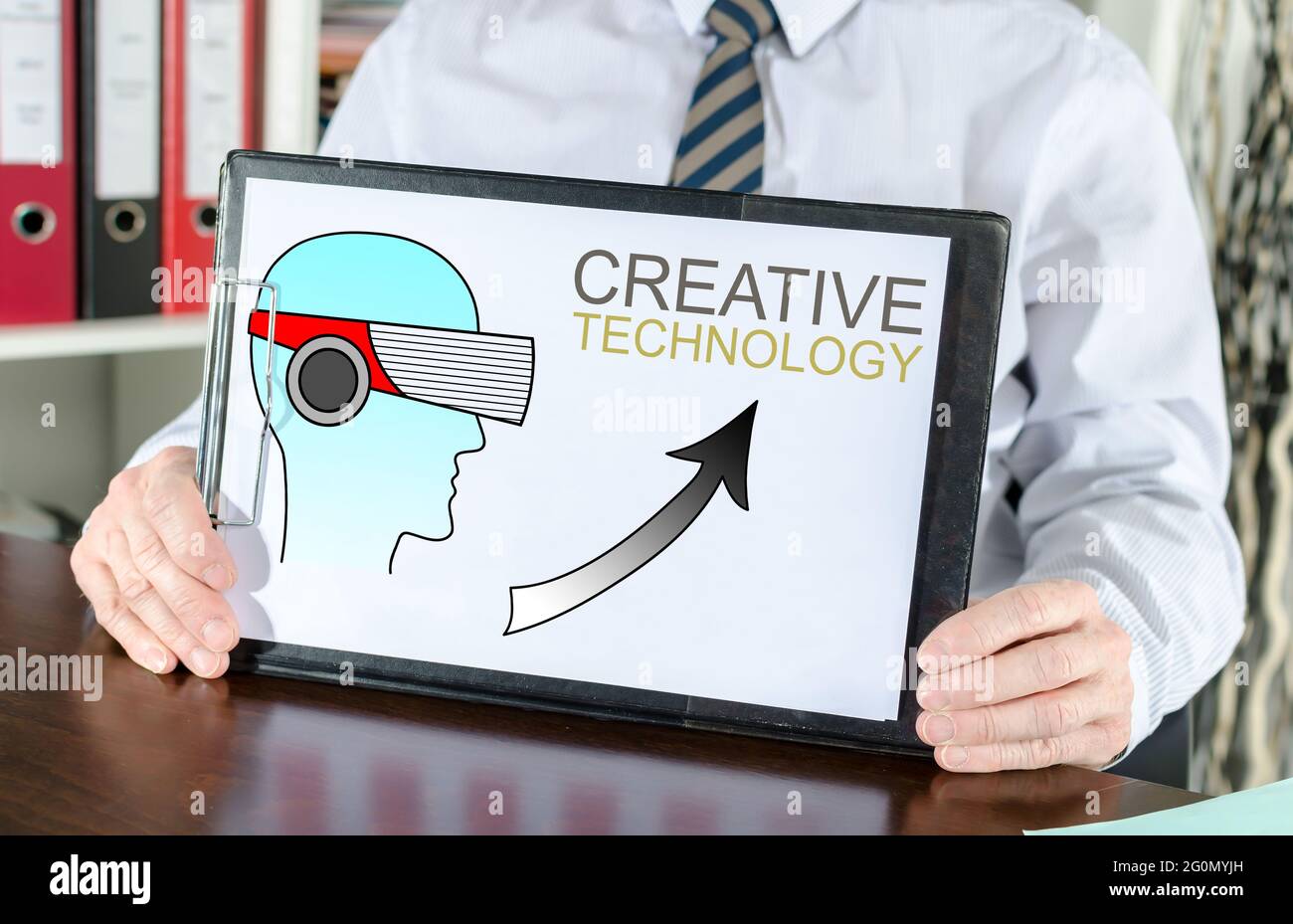Creative technology concept shown by a businessman Stock Photo - Alamy