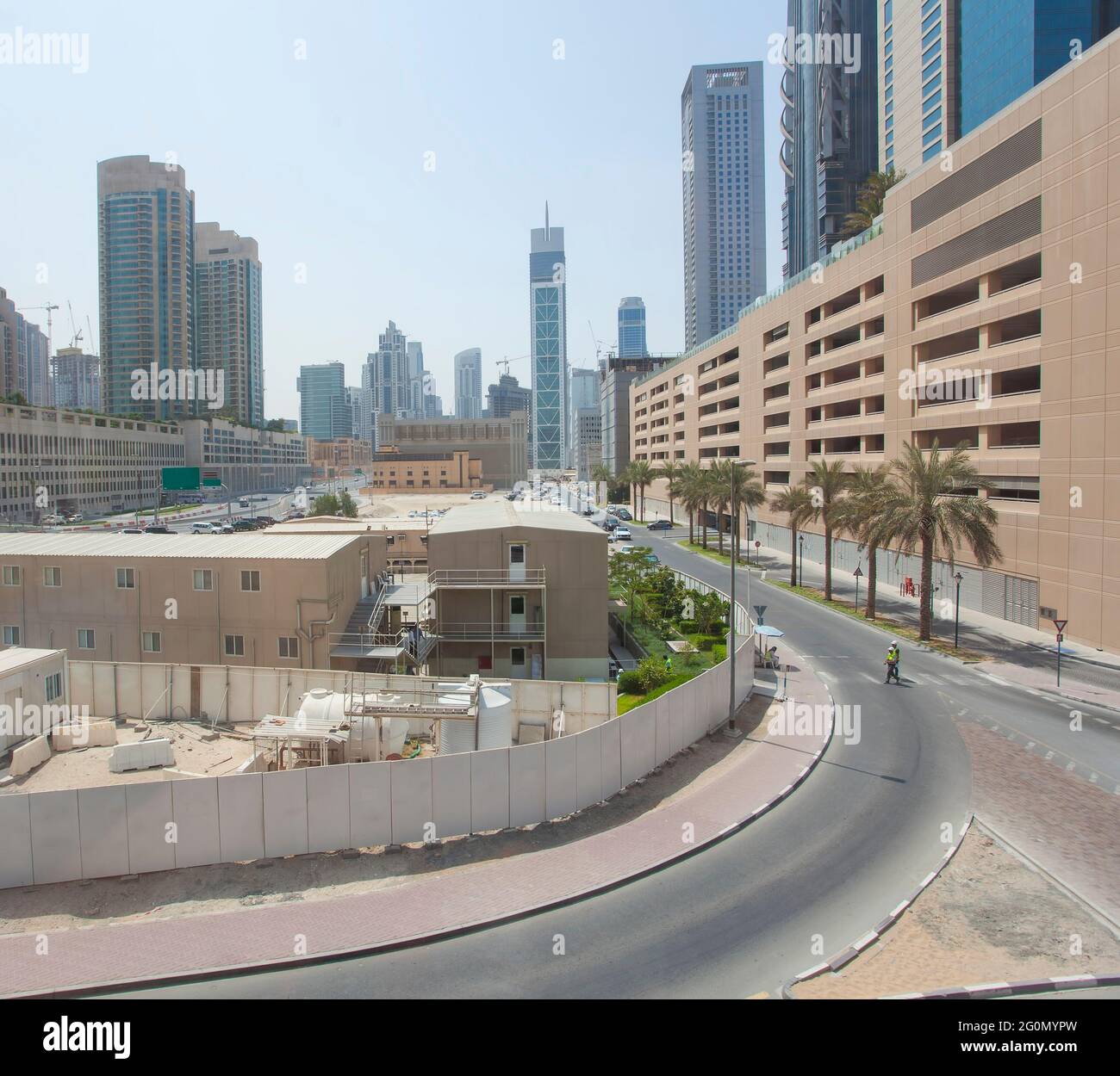 generic city downtown with street and modern buildings Stock Photo - Alamy