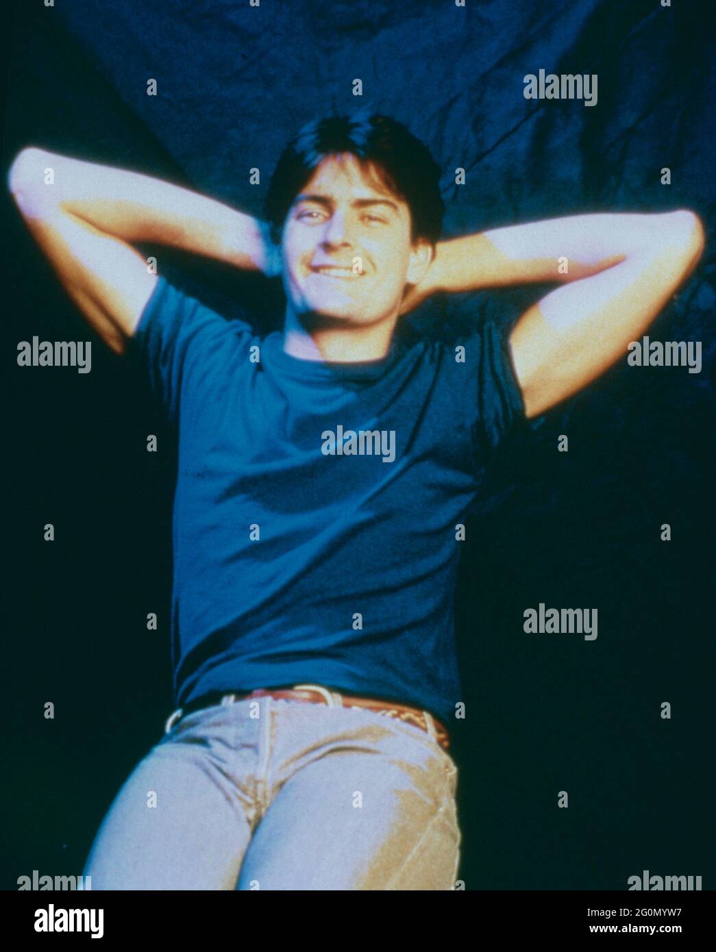 Los Angeles.CA.USA. LIBRARY. Charlie Sheen In circa 1985 Ref:LMK30 ...