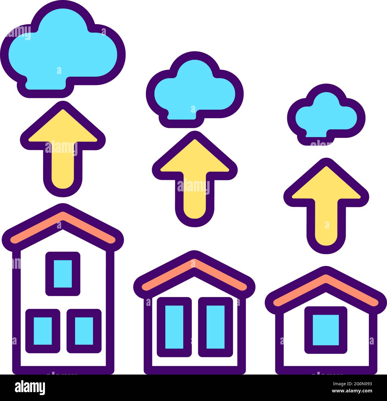 Residential energy use RGB color icon Stock Vector Image & Art - Alamy