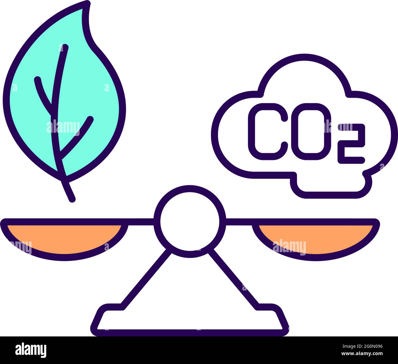 Stabilizing atmospheric carbon dioxide RGB color icon Stock Vector ...