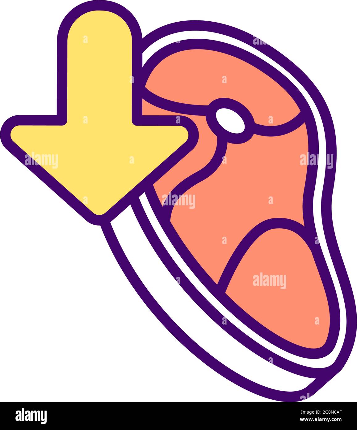 Conscious meat-eating RGB color icon Stock Vector Image & Art - Alamy