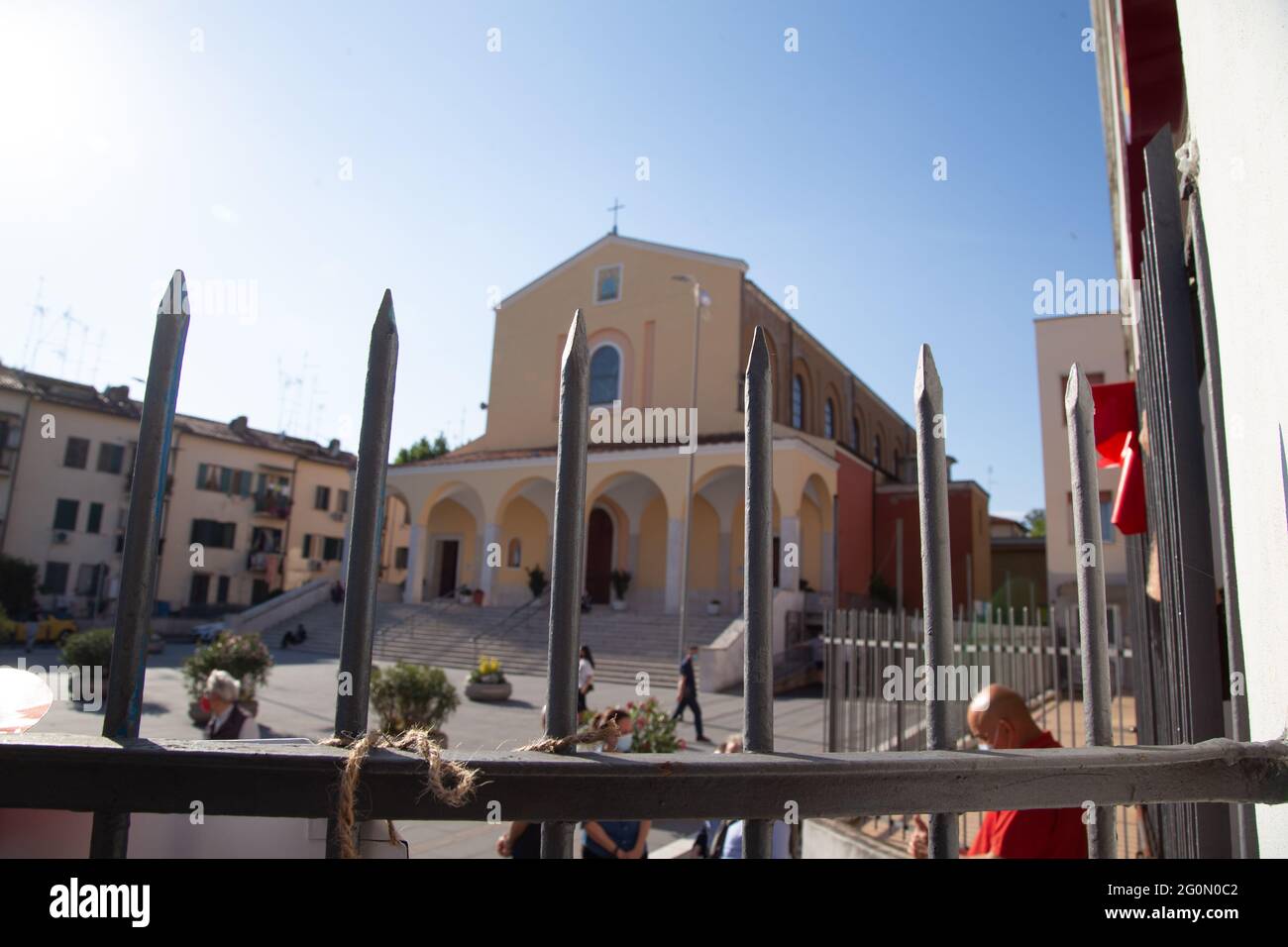 (5/30/2021) View of the entrance of San Raffaele Theater in RomeItalian ...