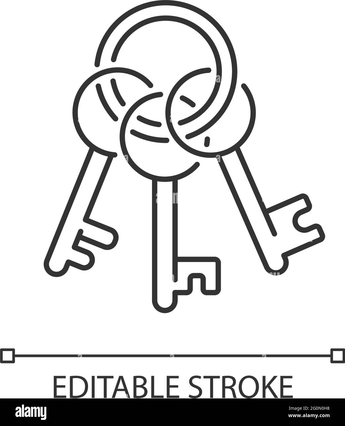 Key chain linear icon Stock Vector Image & Art - Alamy