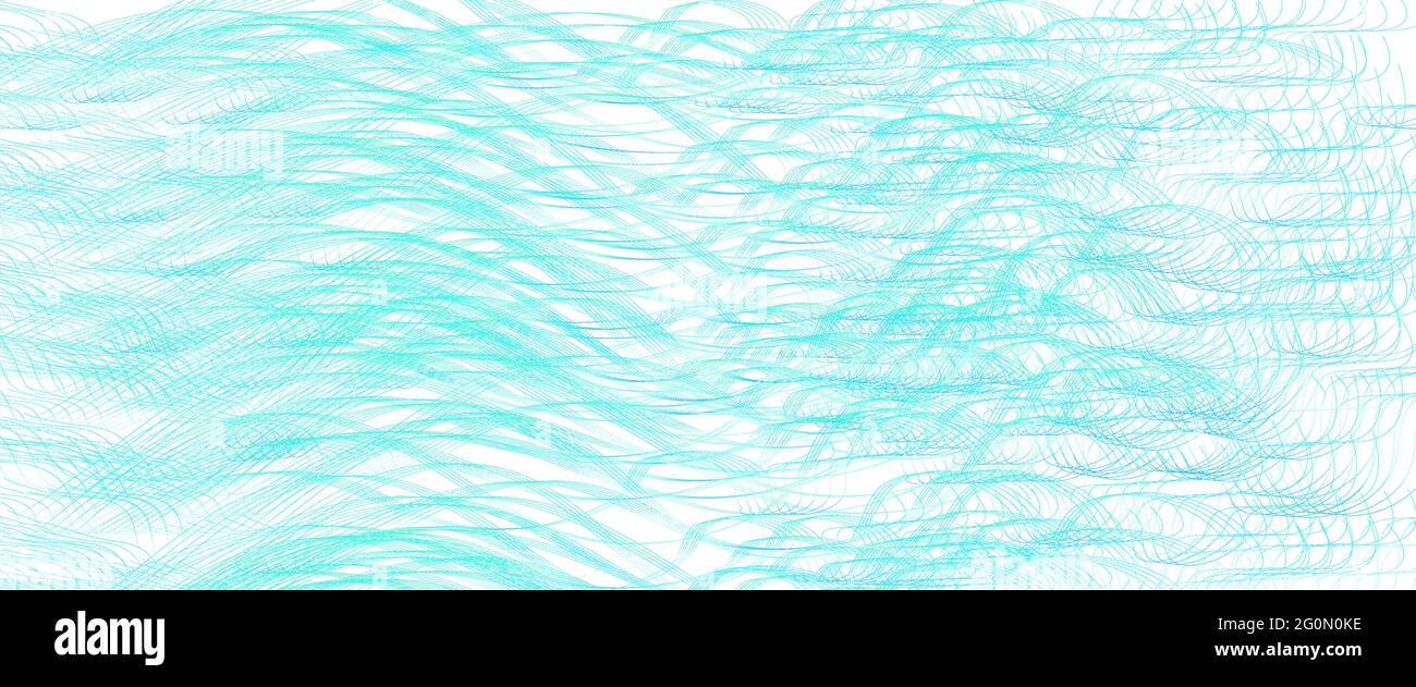 Light blue subtle squiggle lines. Wavy tangled curves. Abstract vector ...
