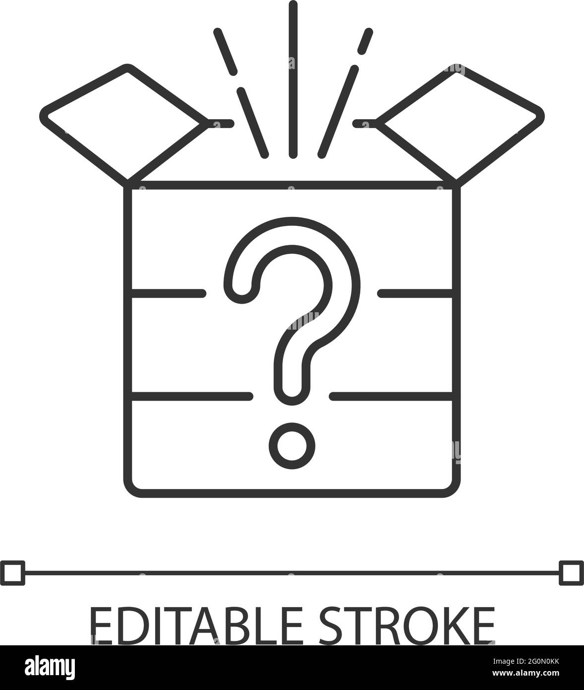 Mystery box linear icon Stock Vector Image & Art - Alamy