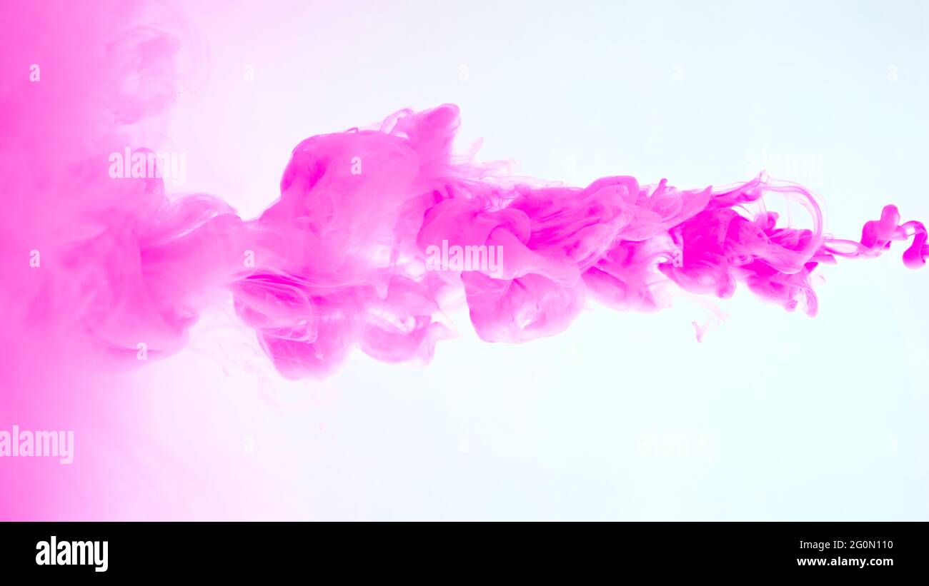 Image of pink paint flowing in water Stock Photo - Alamy