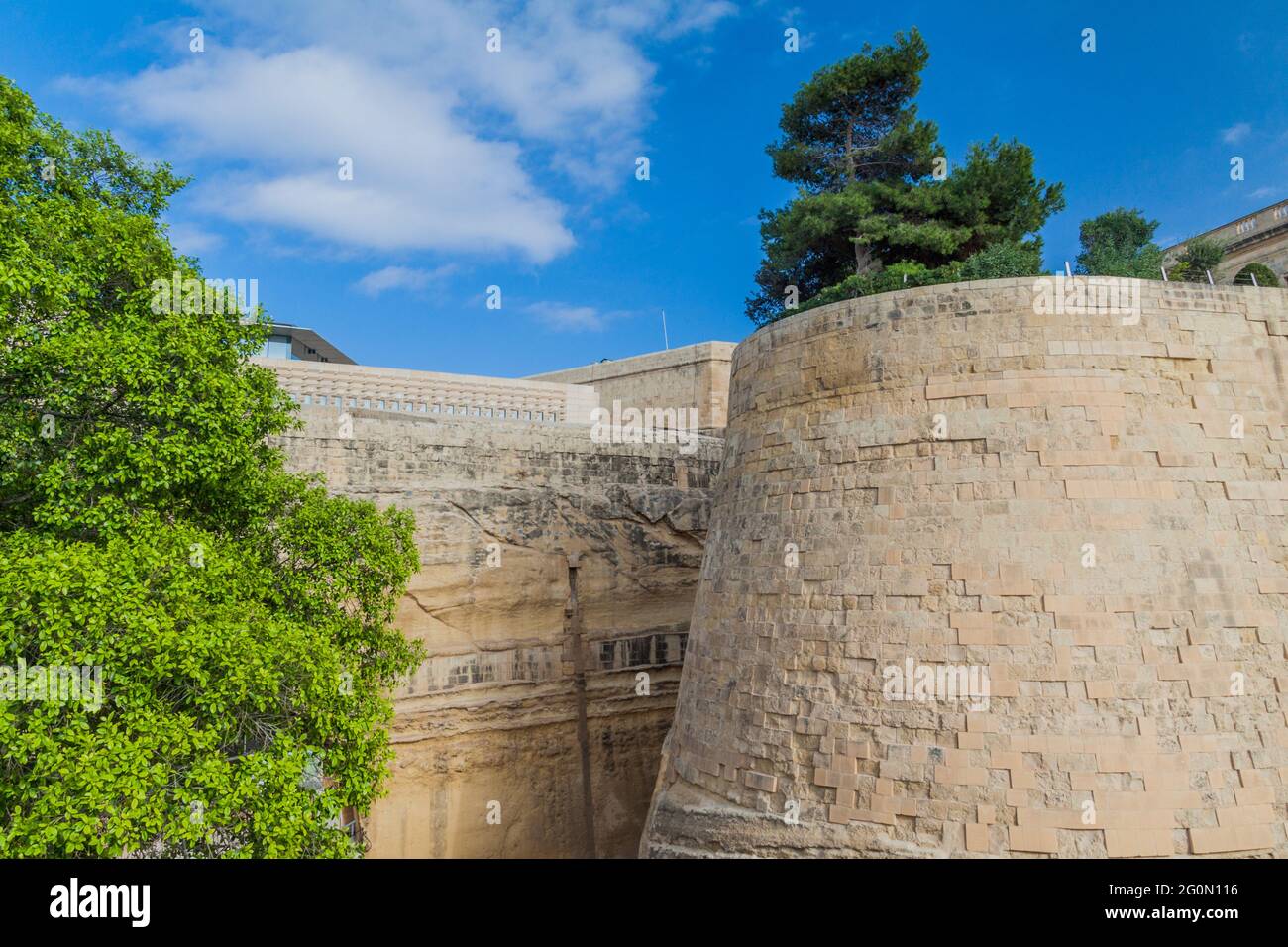 Fortification walls of Valletta, capital of Malta Stock Photo - Alamy