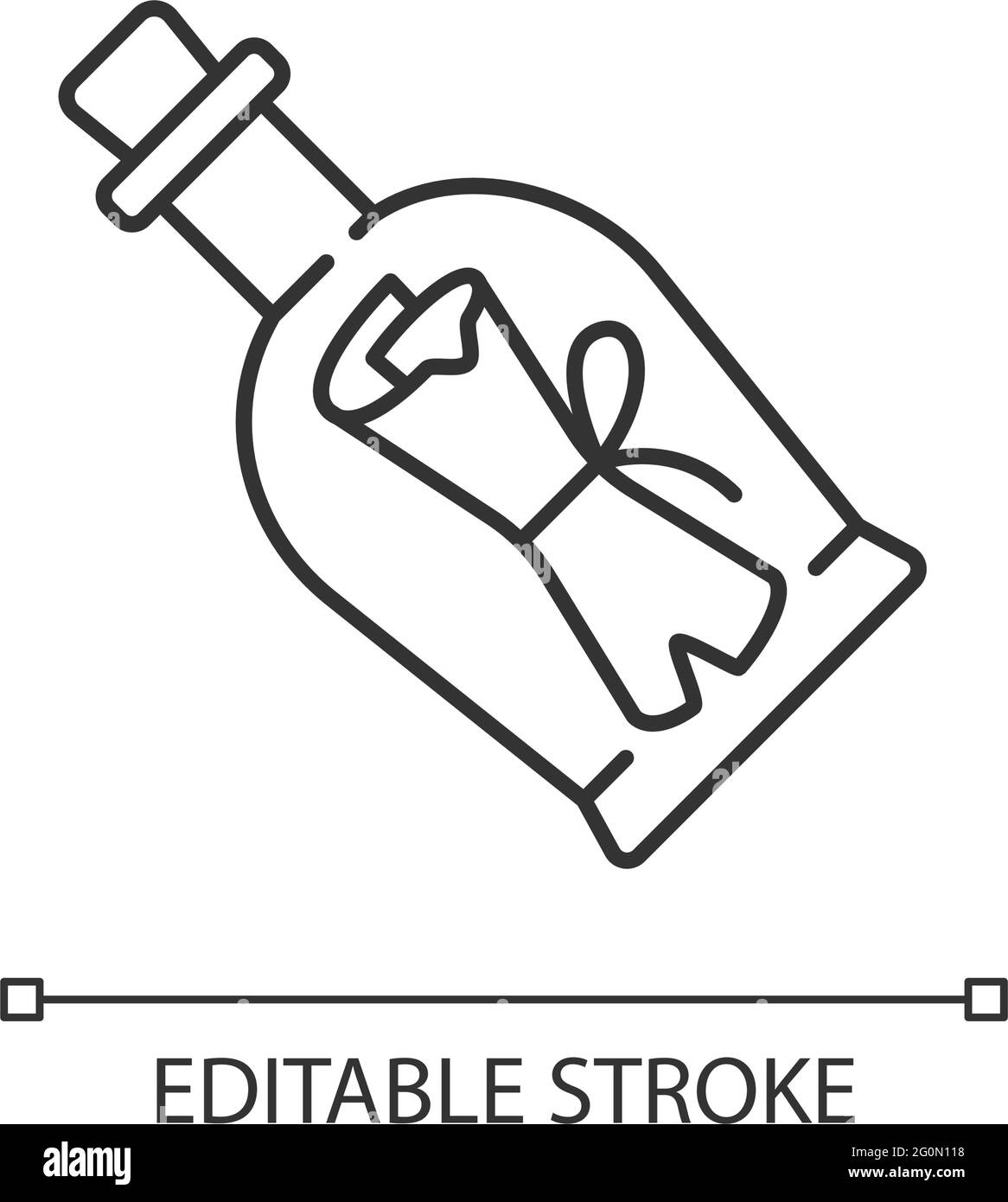 Paper message in bottle illustration Cut Out Stock Images & Pictures ...