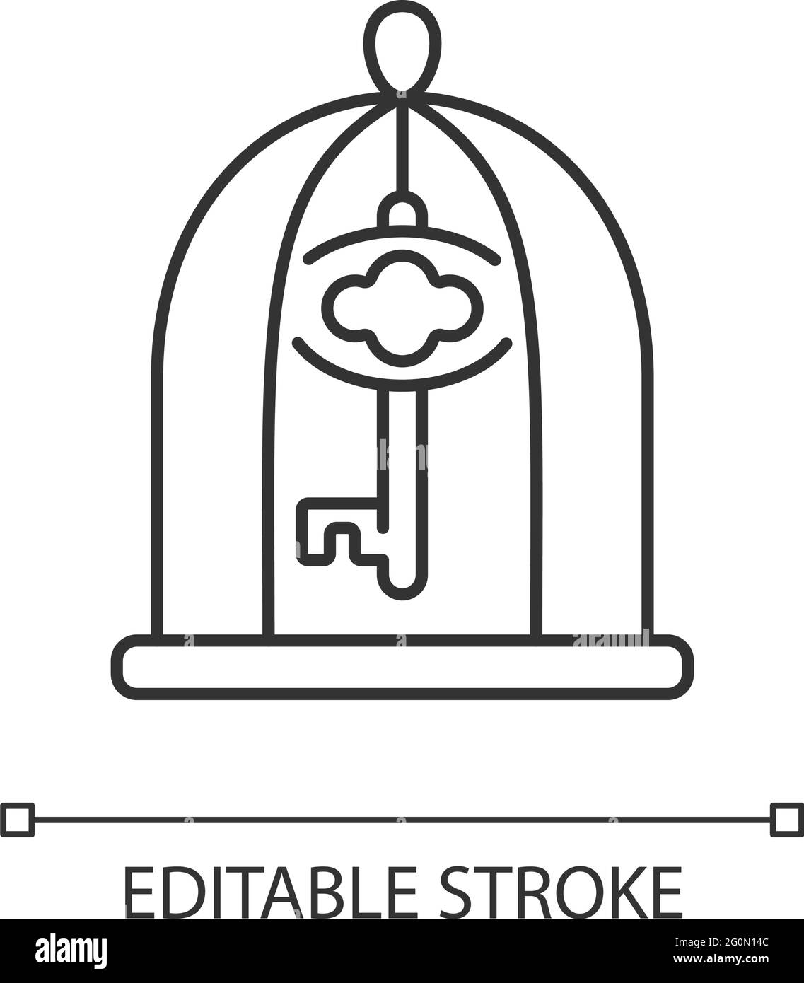 Key chain icon linear Stock Vector Images - Alamy