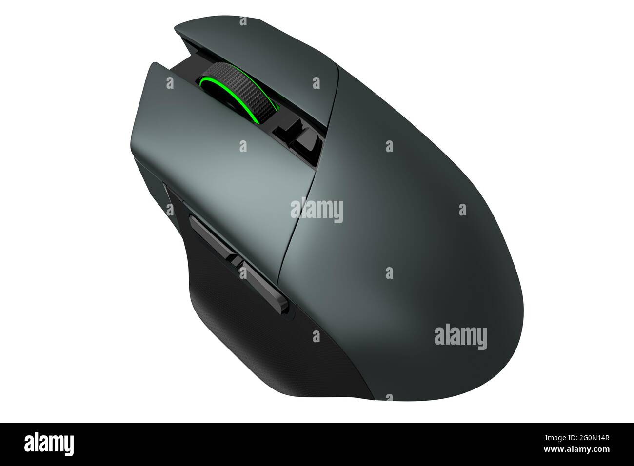 Modern wireless gaming computer mouse isolated on white background ...