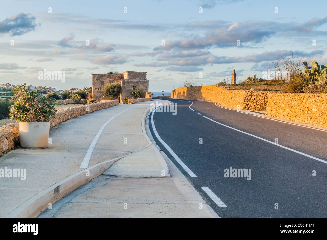 Road at the island of Gozo, Malta Stock Photo - Alamy