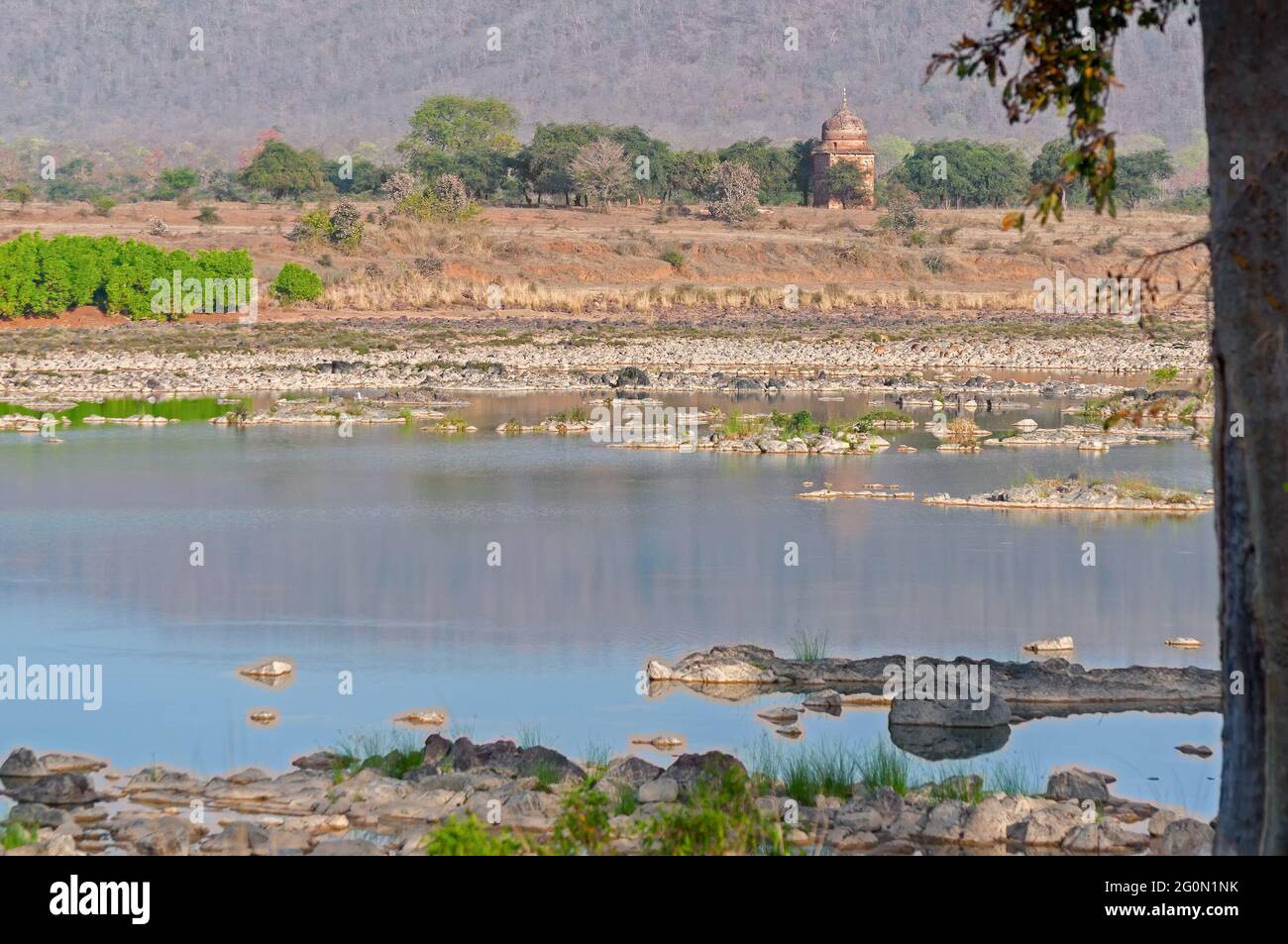 Beautiful Panna river and rocky riverbed at Panna National Park, Madhya ...