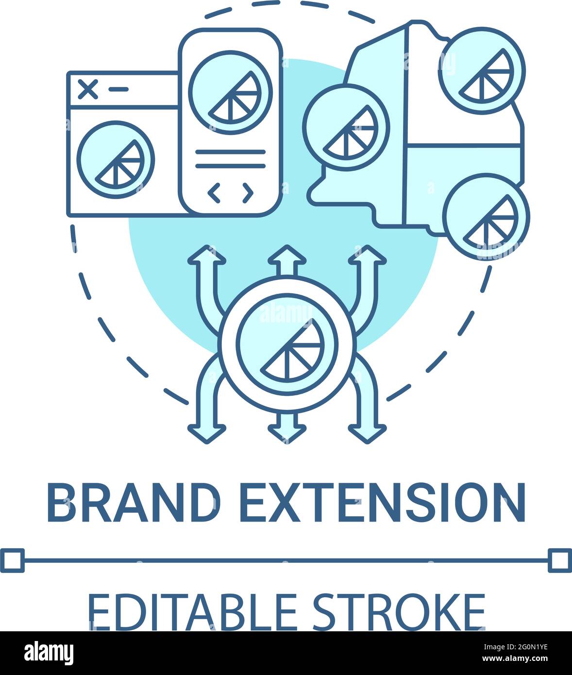 Brand extension concept icon Stock Vector Image & Art - Alamy