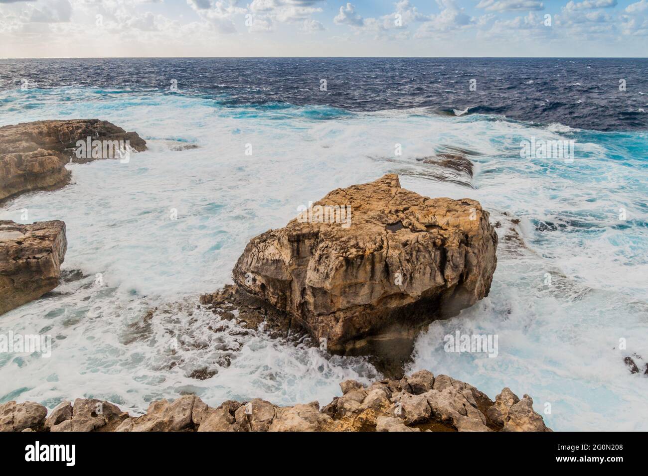 Cliffs of Dwejra on the island of Gozo, Malta Stock Photo - Alamy