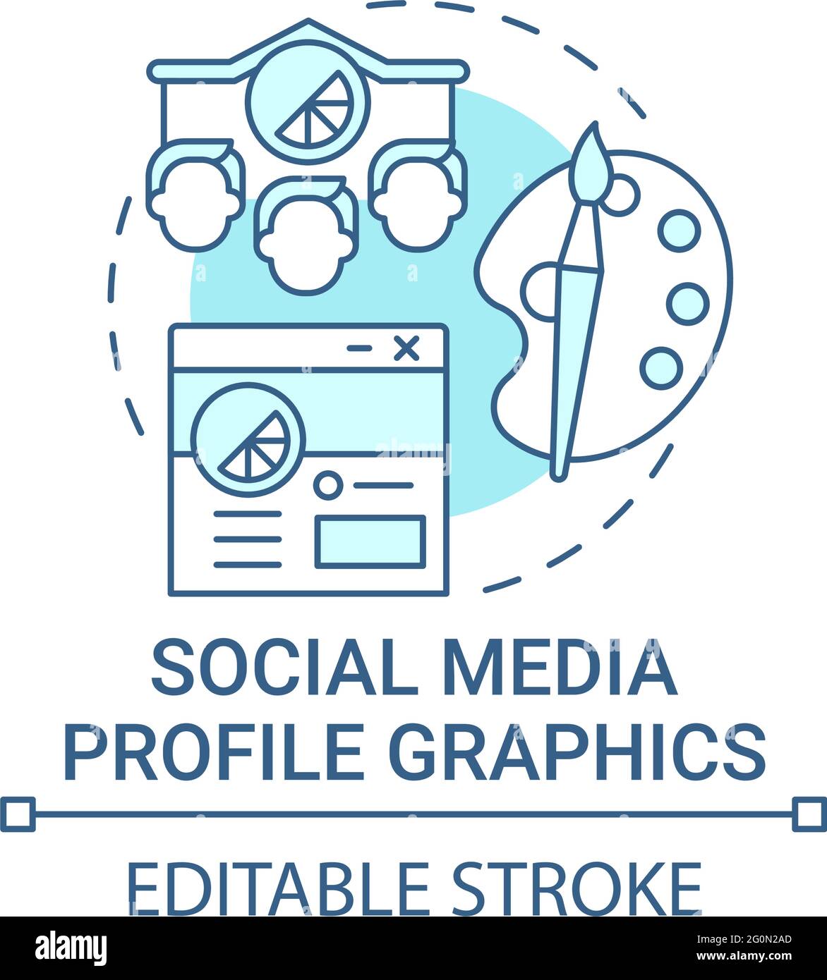Social media profile graphics concept icon Stock Vector Image & Art - Alamy