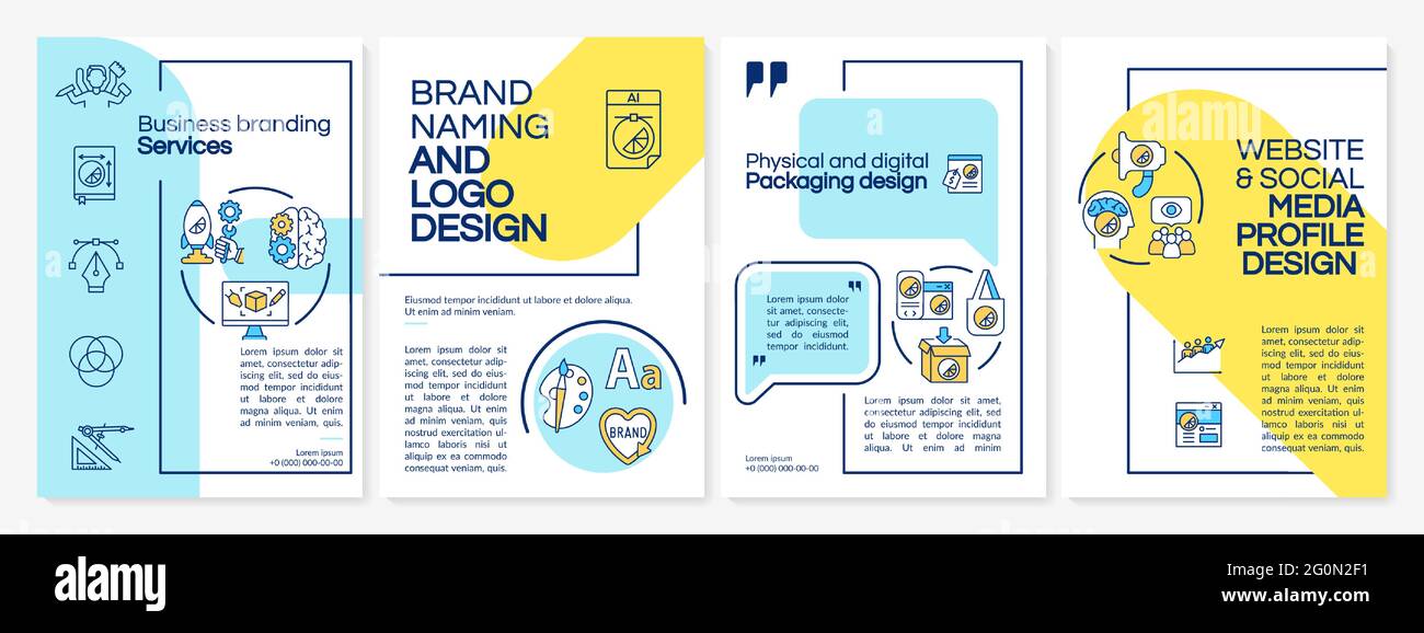 Business branding services brochure template Stock Vector Image & Art ...
