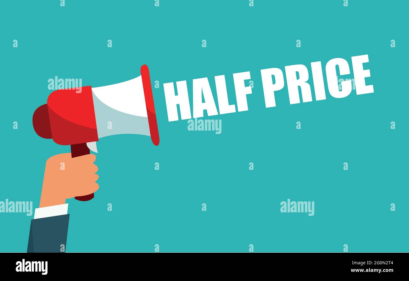 Half off icon hi-res stock photography and images - Alamy