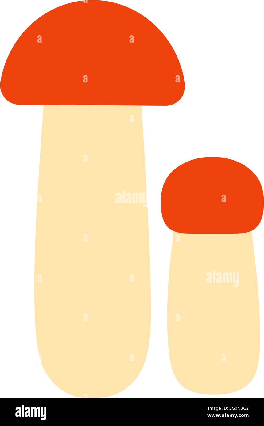 Orange cap boletus icon. Vector isolated flat color icon. Modern glyph ...