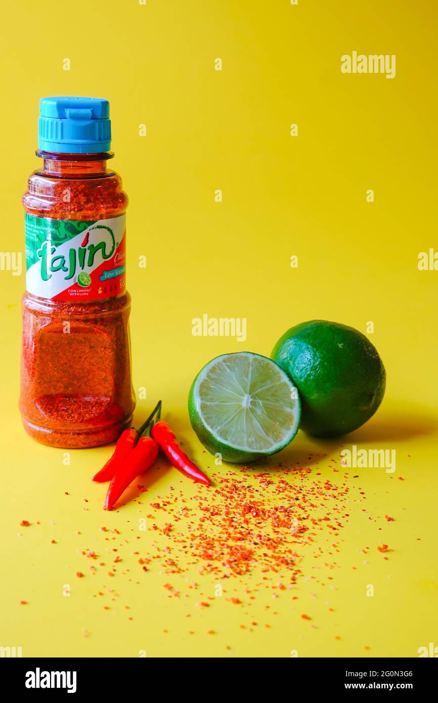 Tajin Mexican seasoning made from chili, lime and sea salt with fresh ...