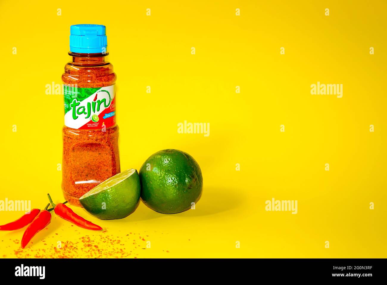 Tajin Mexican seasoning made from chili, lime and sea salt with fresh ...