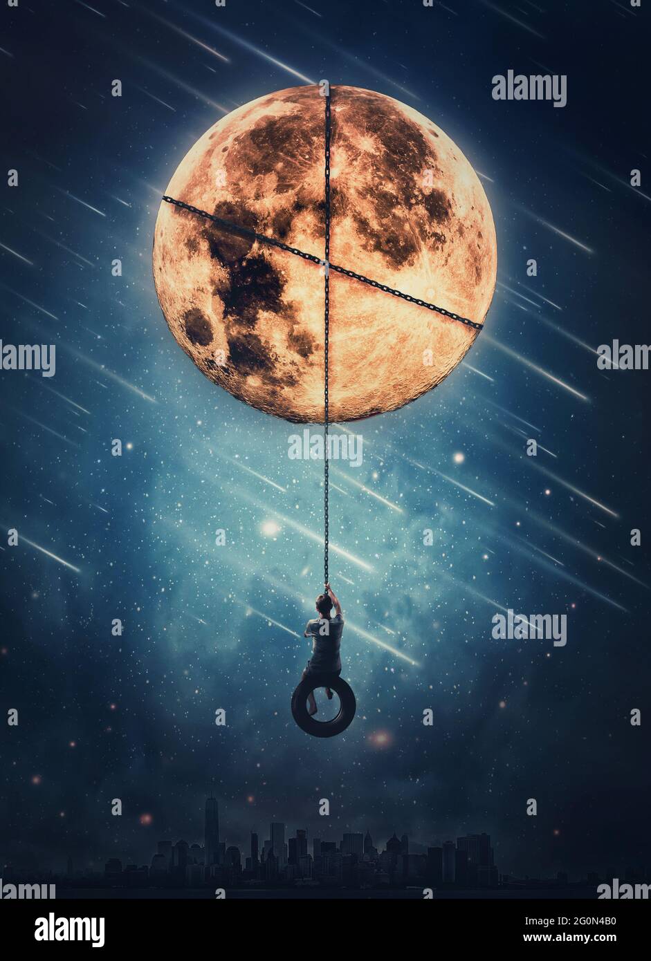 Boy On The Moon High Resolution Stock Photography and Images - Alamy