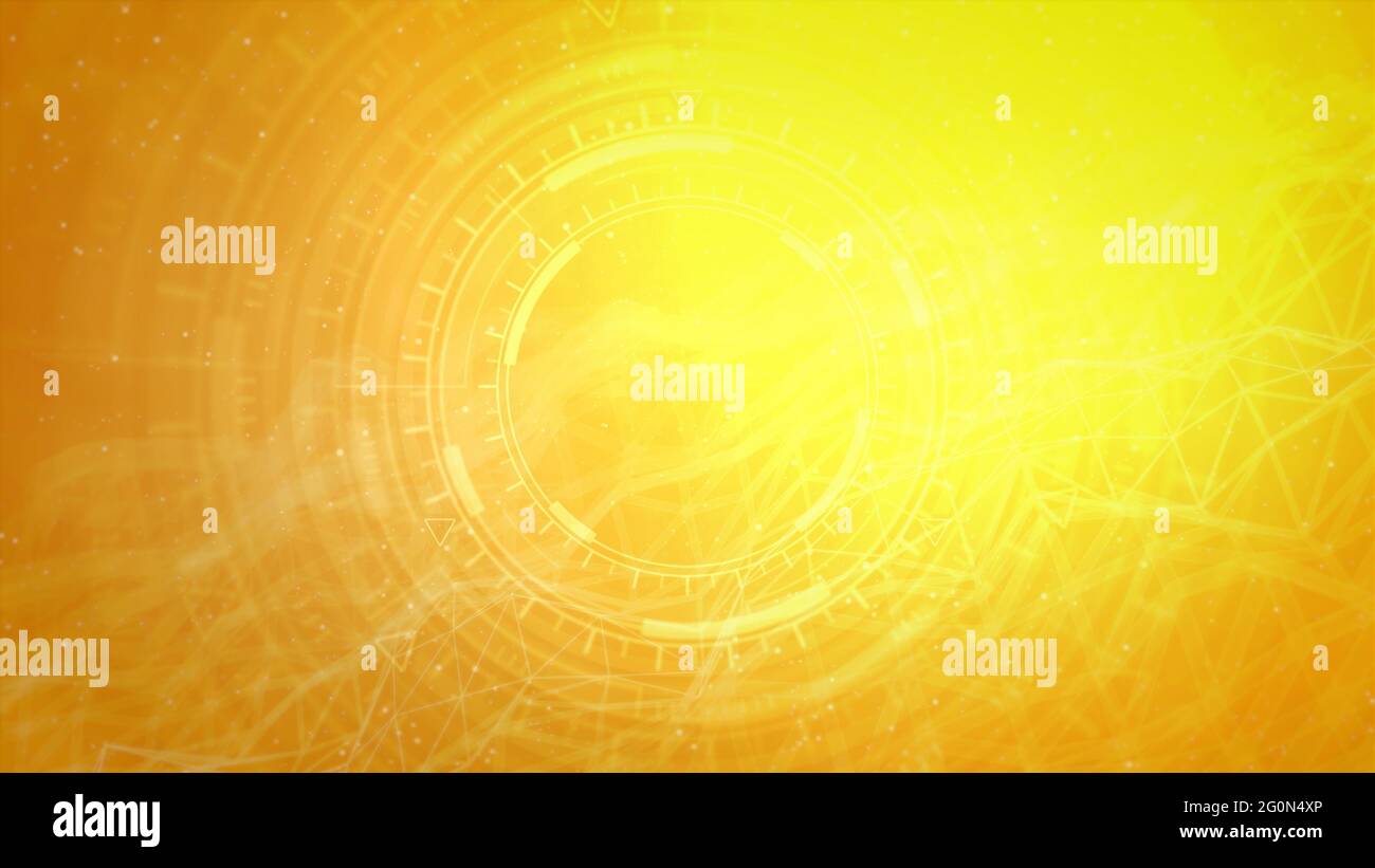 colorful cyber abstract background of moving ui or hud circles ...