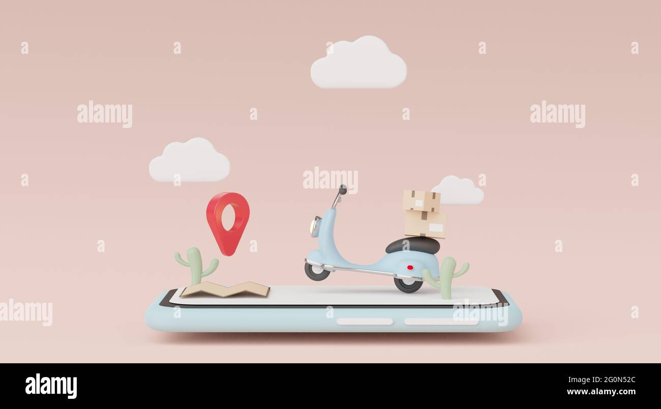 3d render Minimal mini mobile phone or smartphone for work with white ...