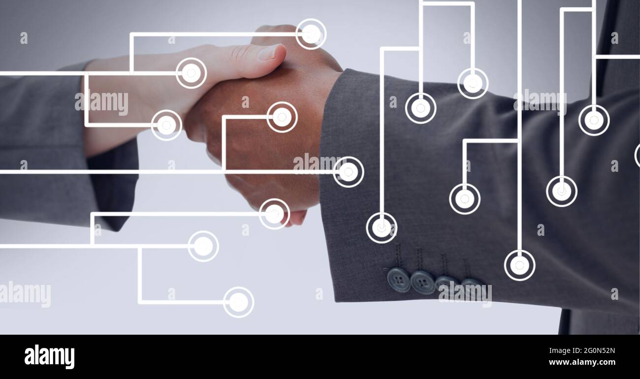 Composition of network of connections over handshake and cityscape ...