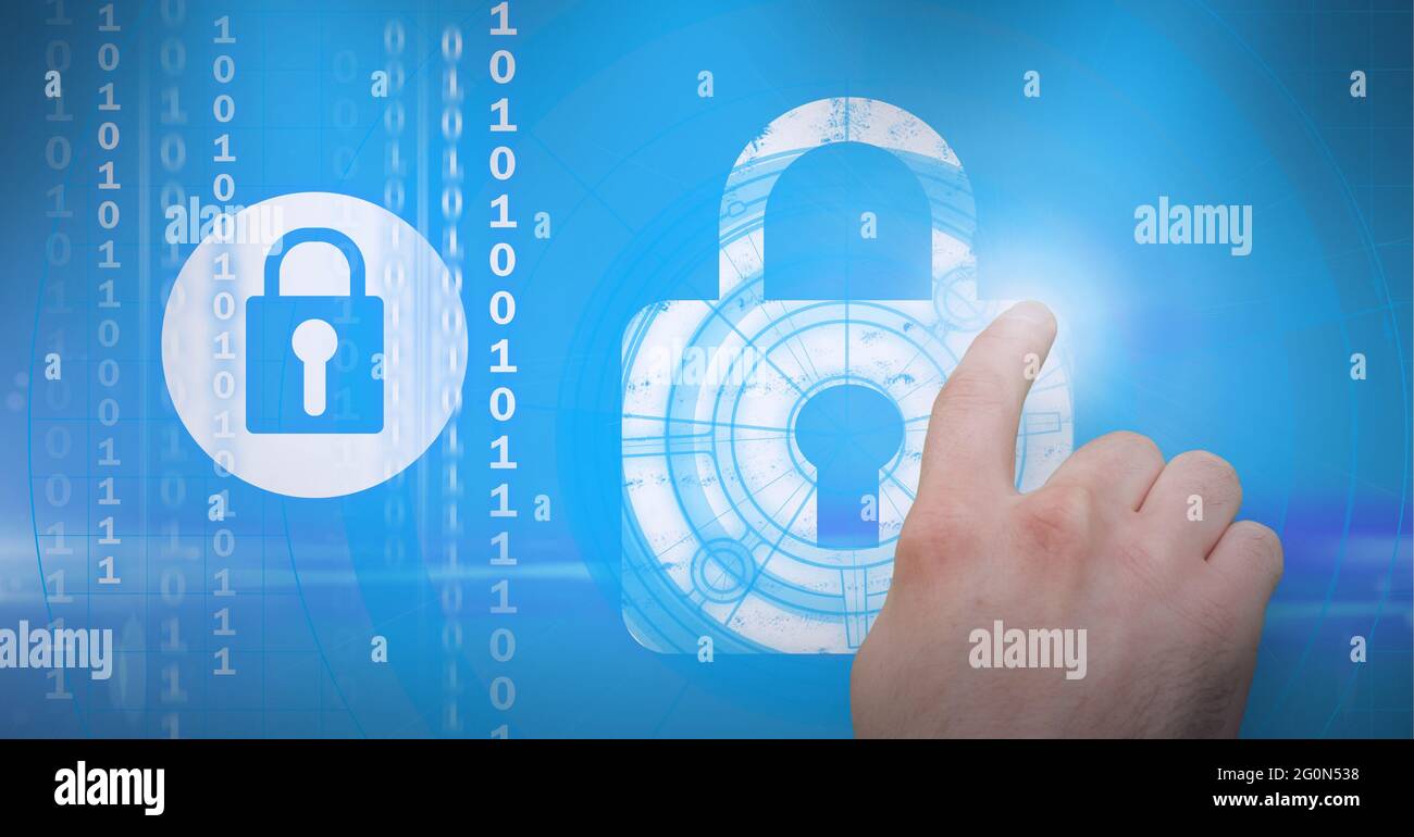 Animation binary coding over man hi-res stock photography and images - Alamy