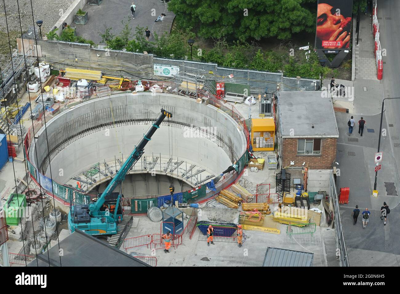 Thames Tideway Super Sewer site by Heathwall Pumping Station on the ...