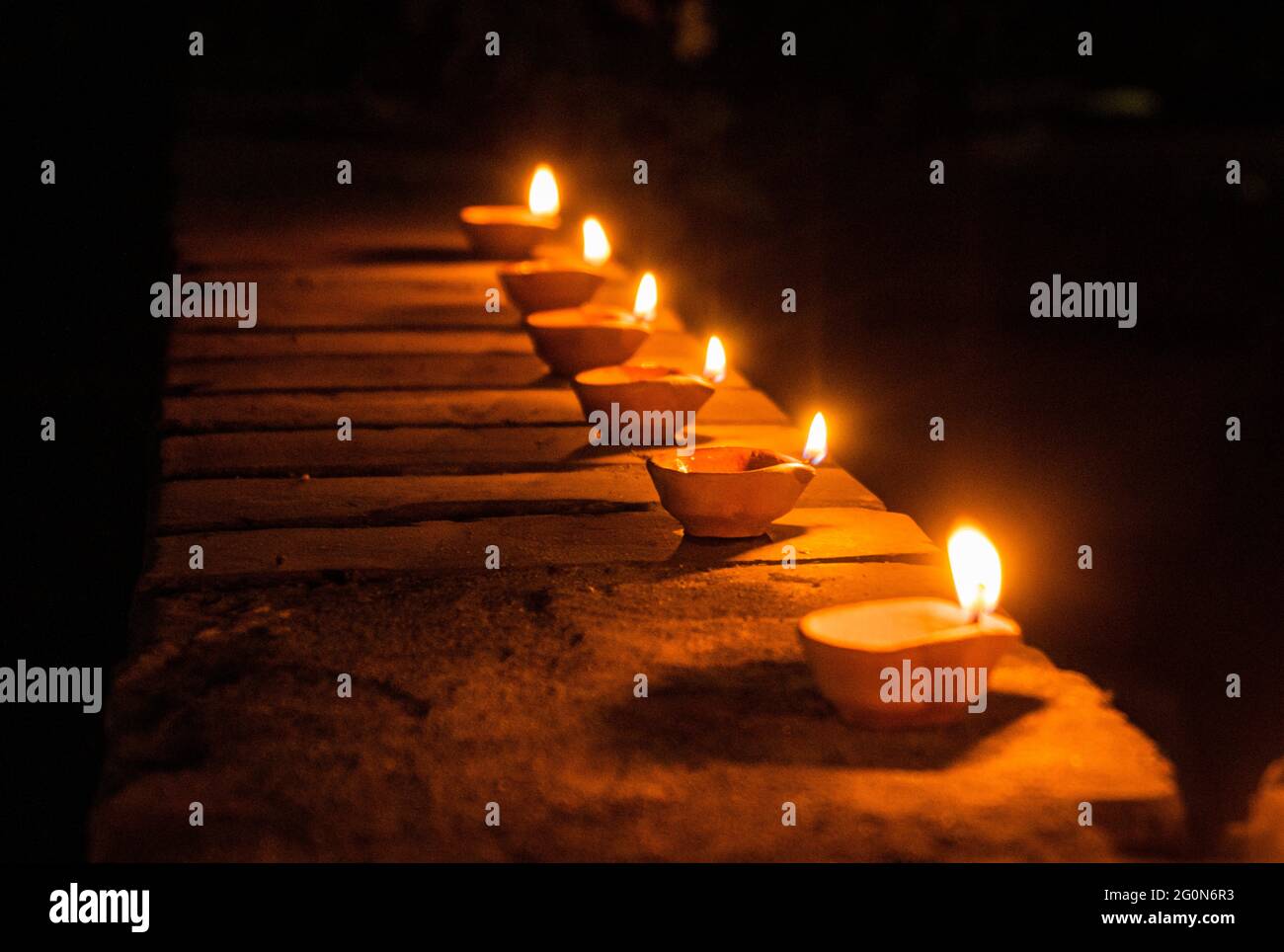 Multiple views of Diwali Diyas Stock Photo - Alamy