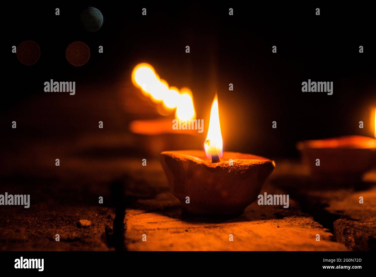 Multiple views of Diwali Diyas Stock Photo - Alamy