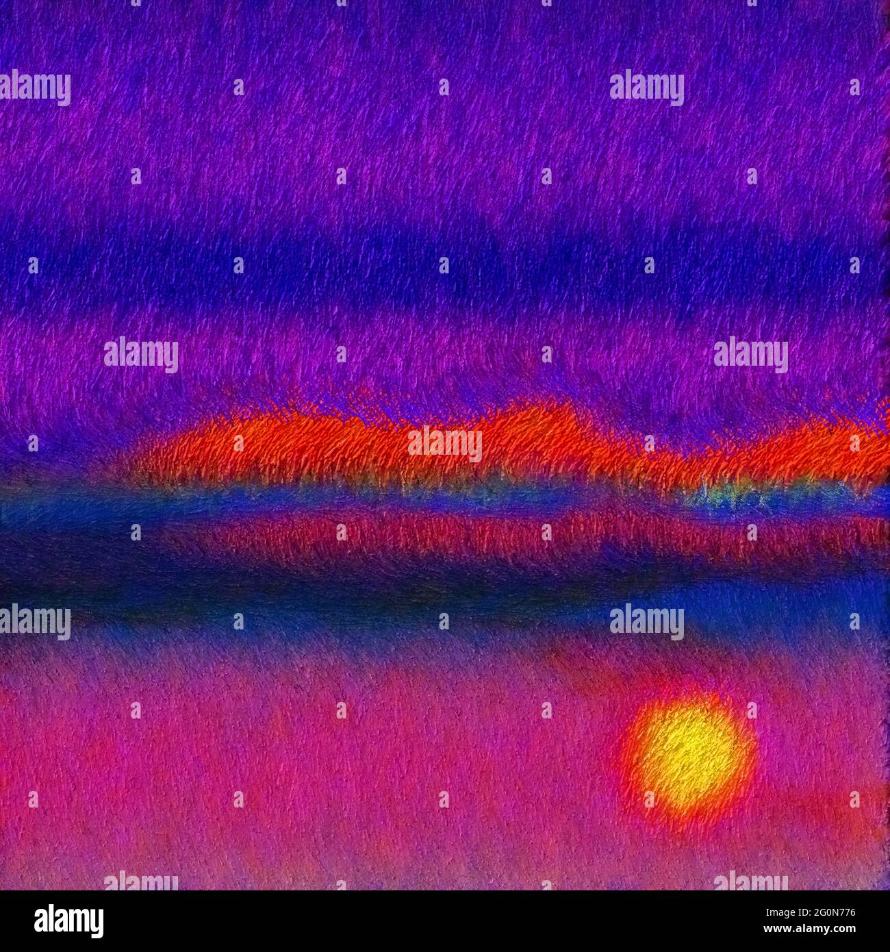 Sun oil painting 3d hi-res stock photography and images - Alamy