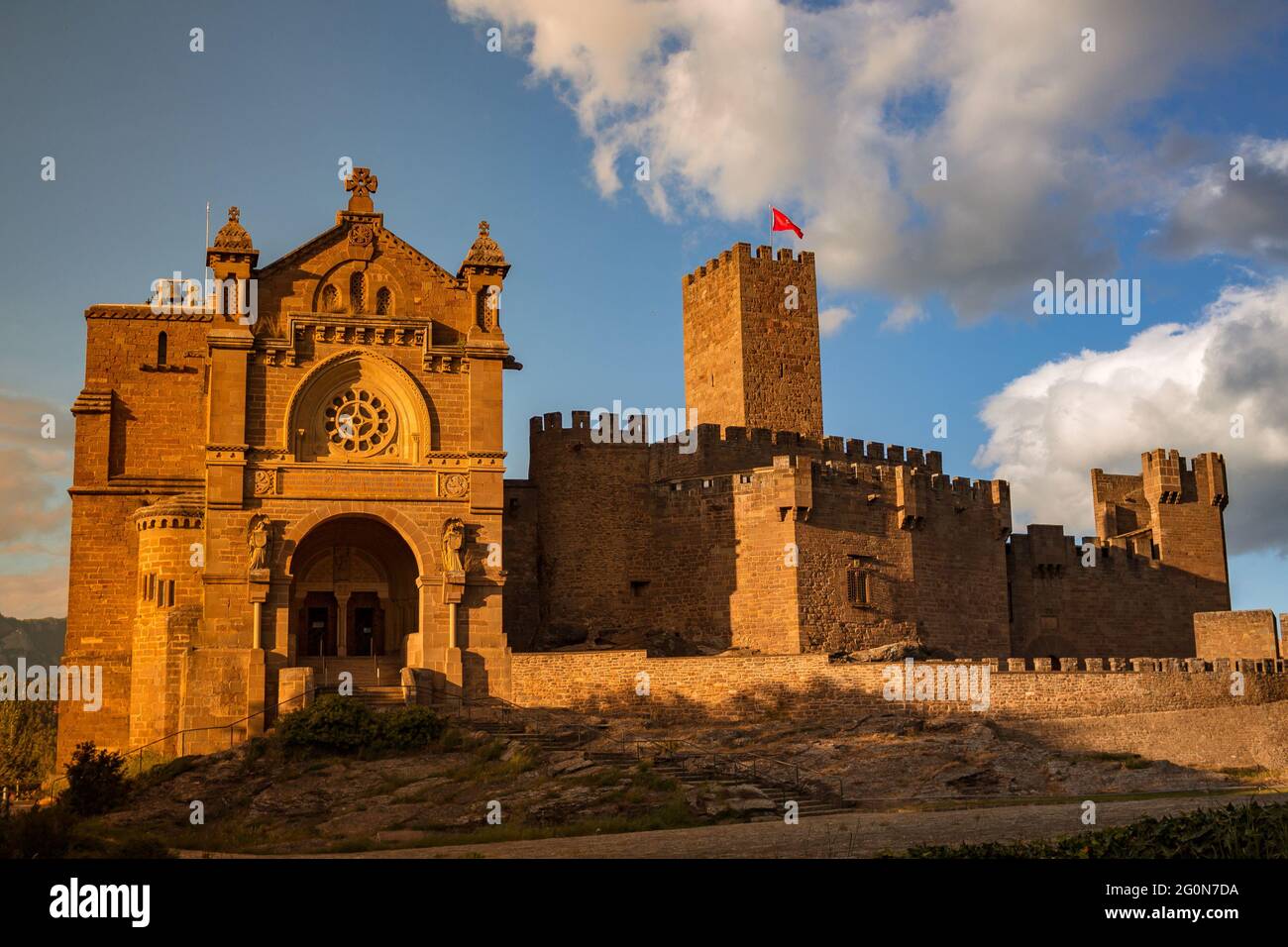 Famous historic Xavier Castle in Javier, Spain Stock Photo - Alamy