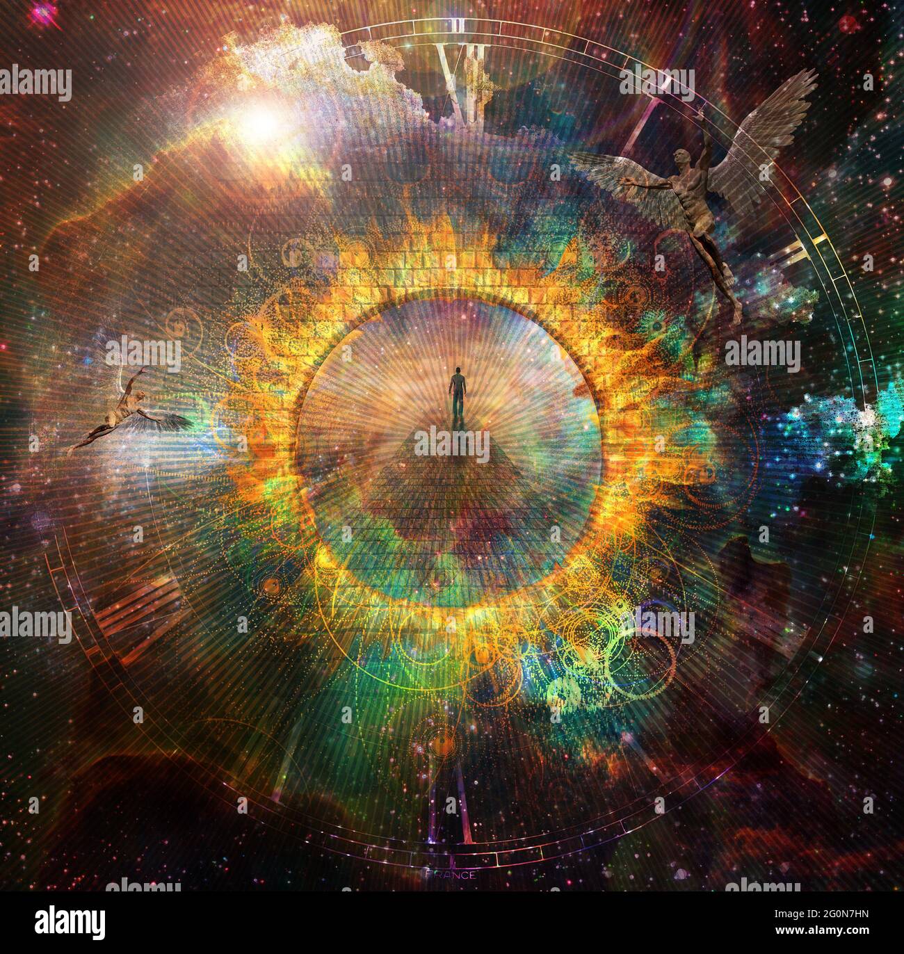 Path to heaven. Spiritual composition. 3D rendering Stock Photo - Alamy