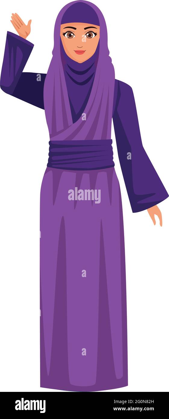 purple muslim woman Stock Vector Image & Art - Alamy