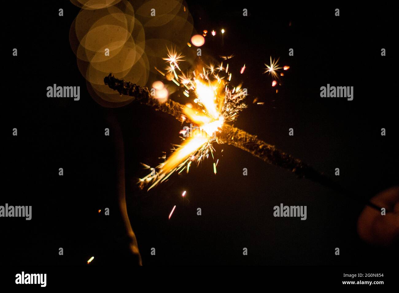 Various states of a sparkler Stock Photo - Alamy
