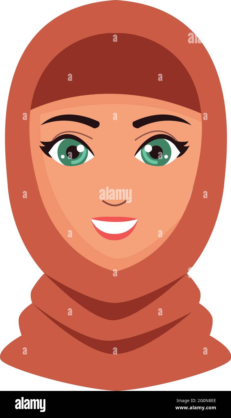 muslim woman head Stock Vector Image & Art - Alamy