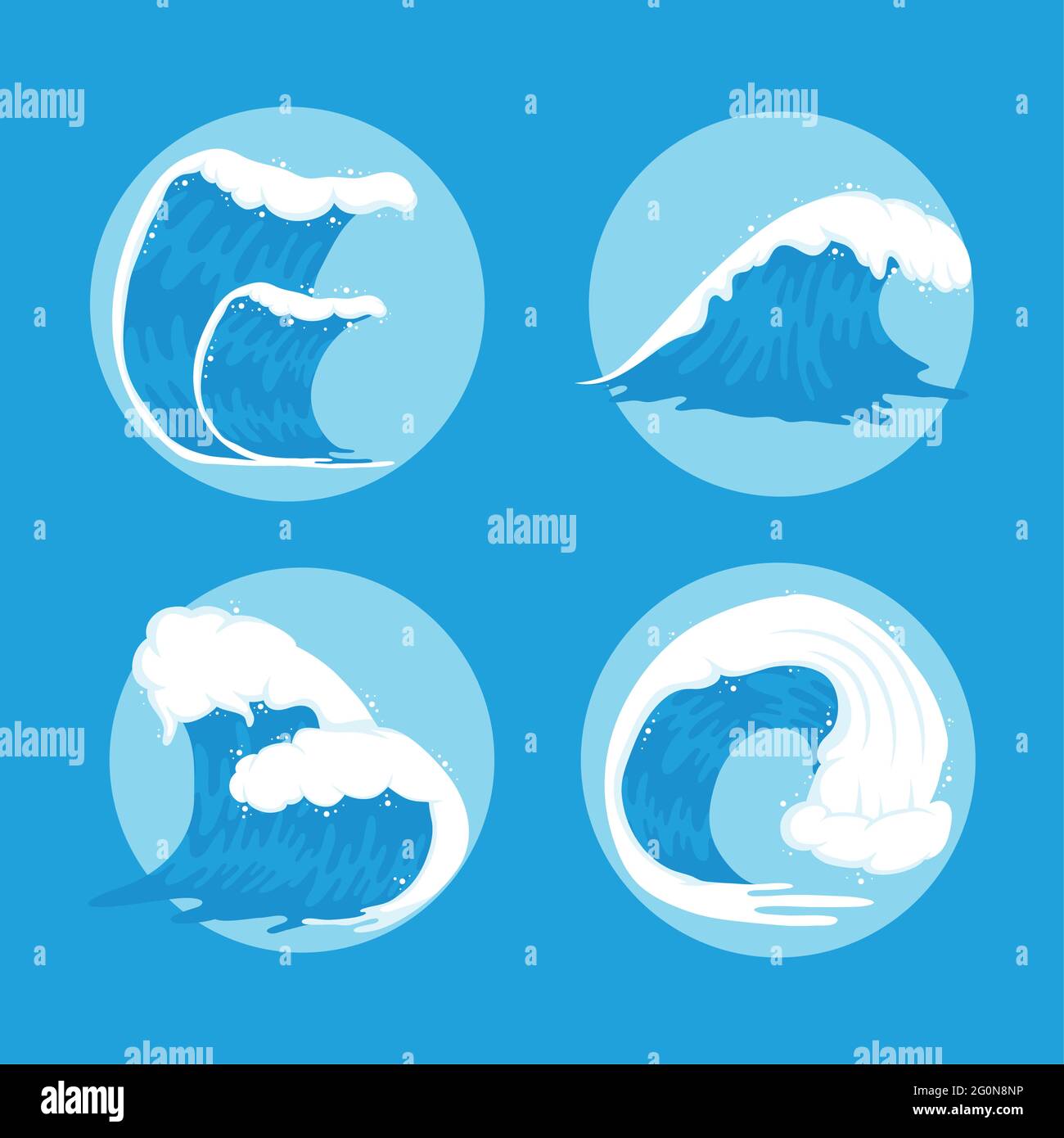 Four waves Stock Vector Images - Alamy
