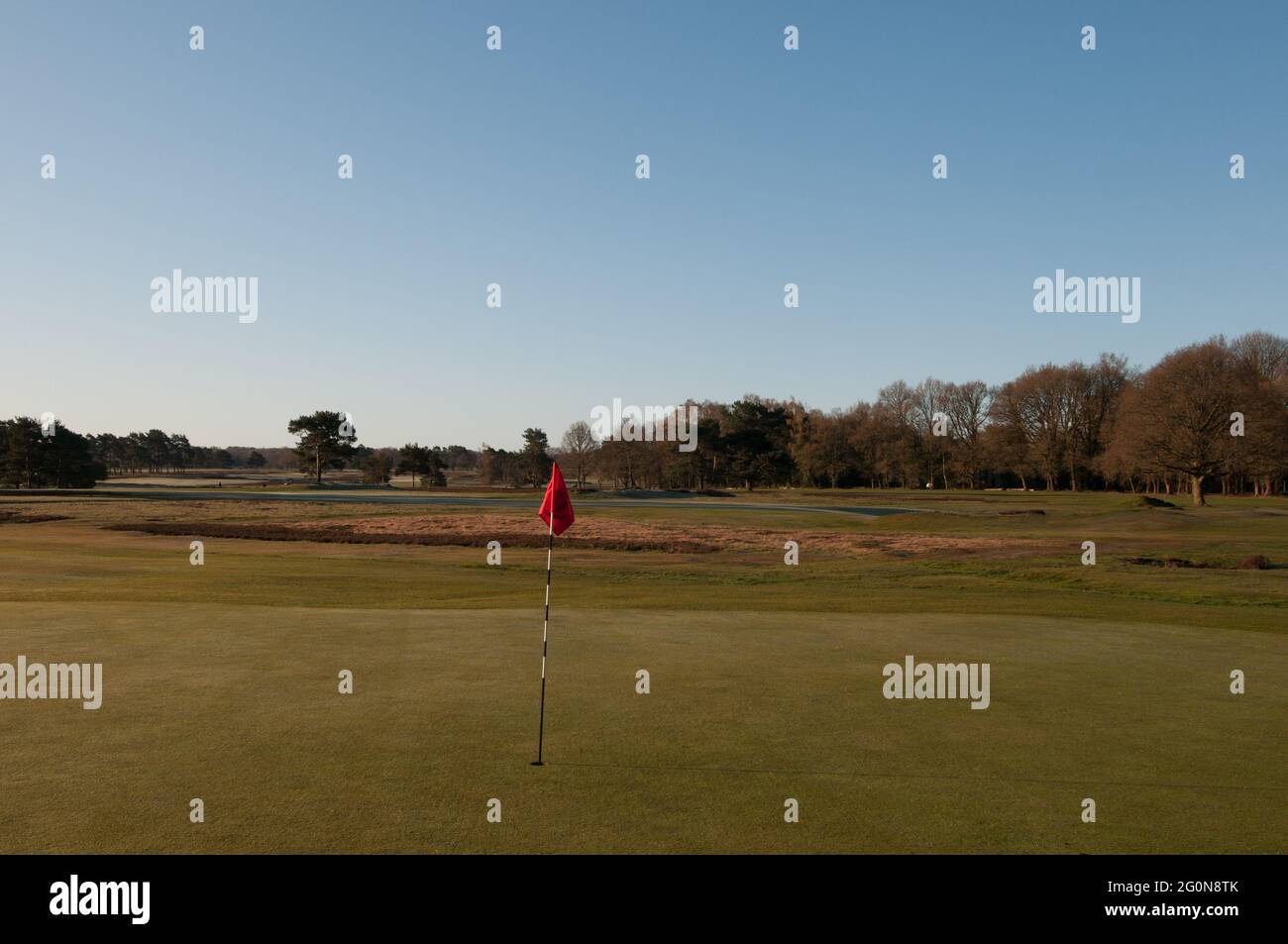 View of 18th Green on New Course early morning, Walton Heath Golf Club ...