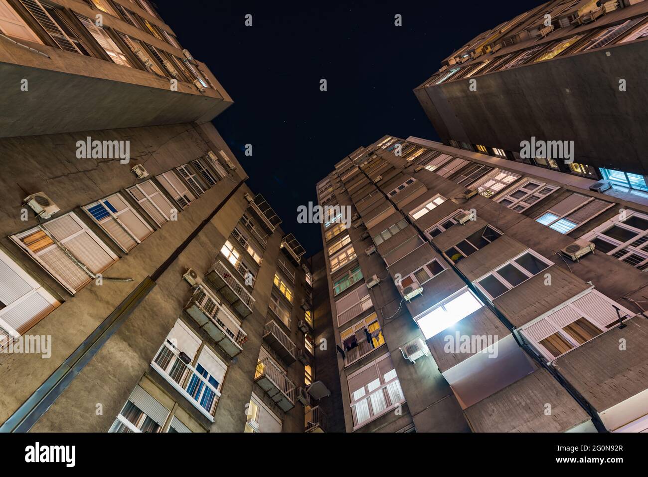 Suburb night low angle hi-res stock photography and images - Alamy