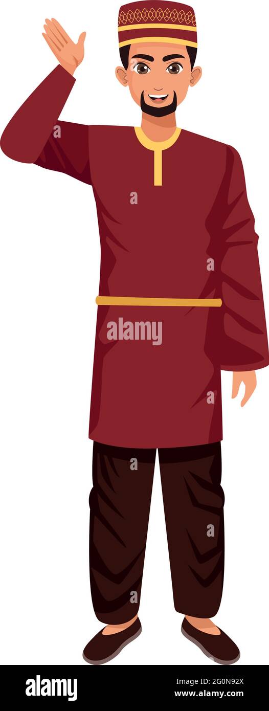red muslim man Stock Vector Image & Art - Alamy