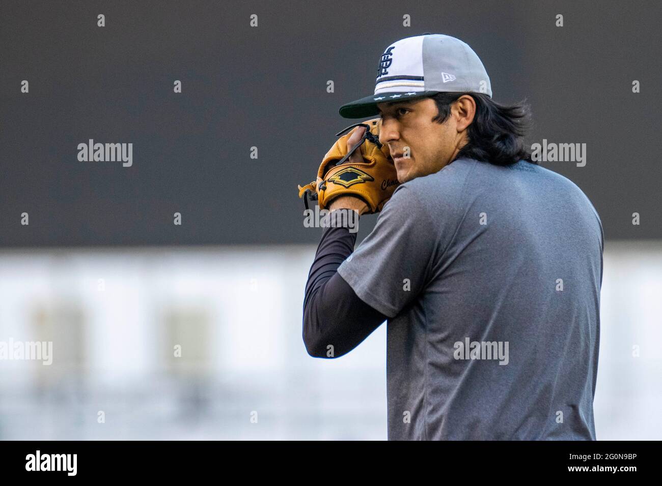 Training of the baseball team Los Mariachis de Guadalajara of the ...