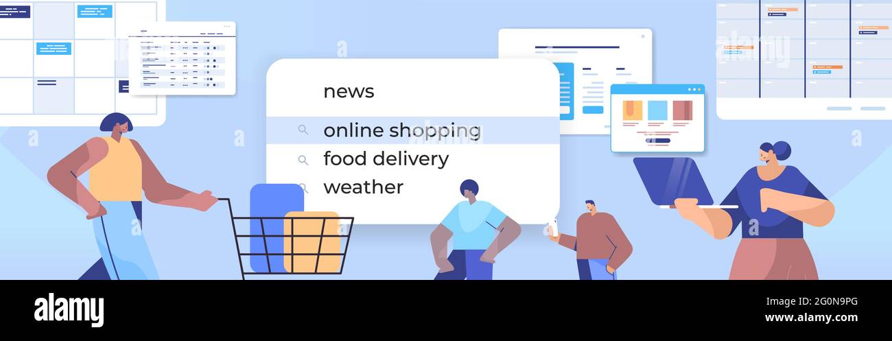 Customers customer browsing Stock Vector Images - Alamy