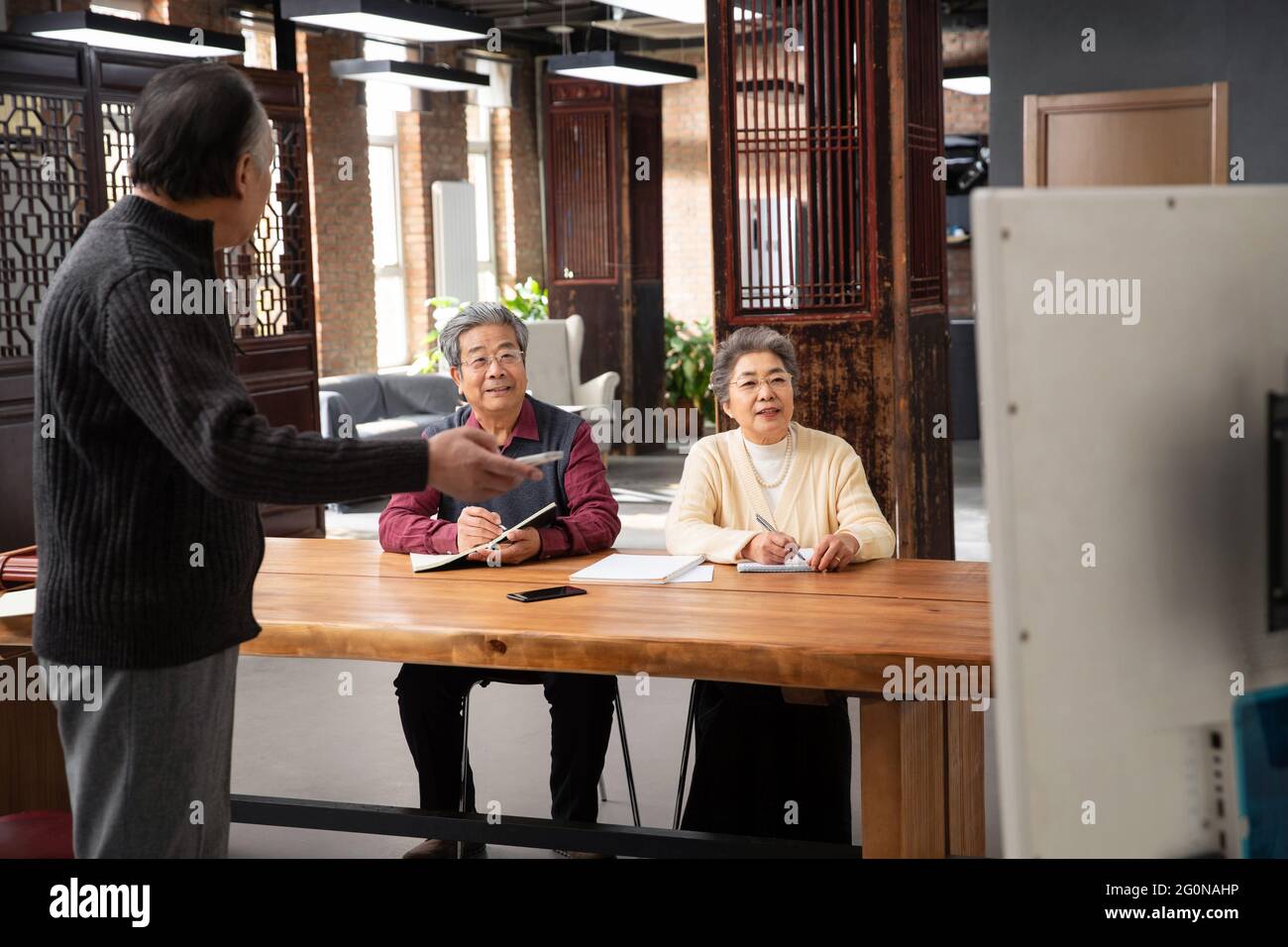 The old class learning Stock Photo - Alamy