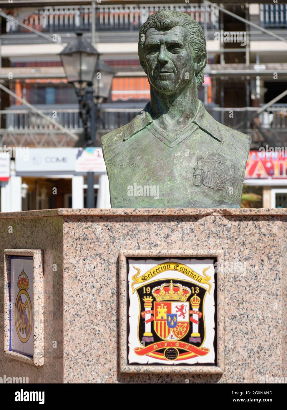 Monument of Spanish football player Juanito in Fuengirola, Malaga ...